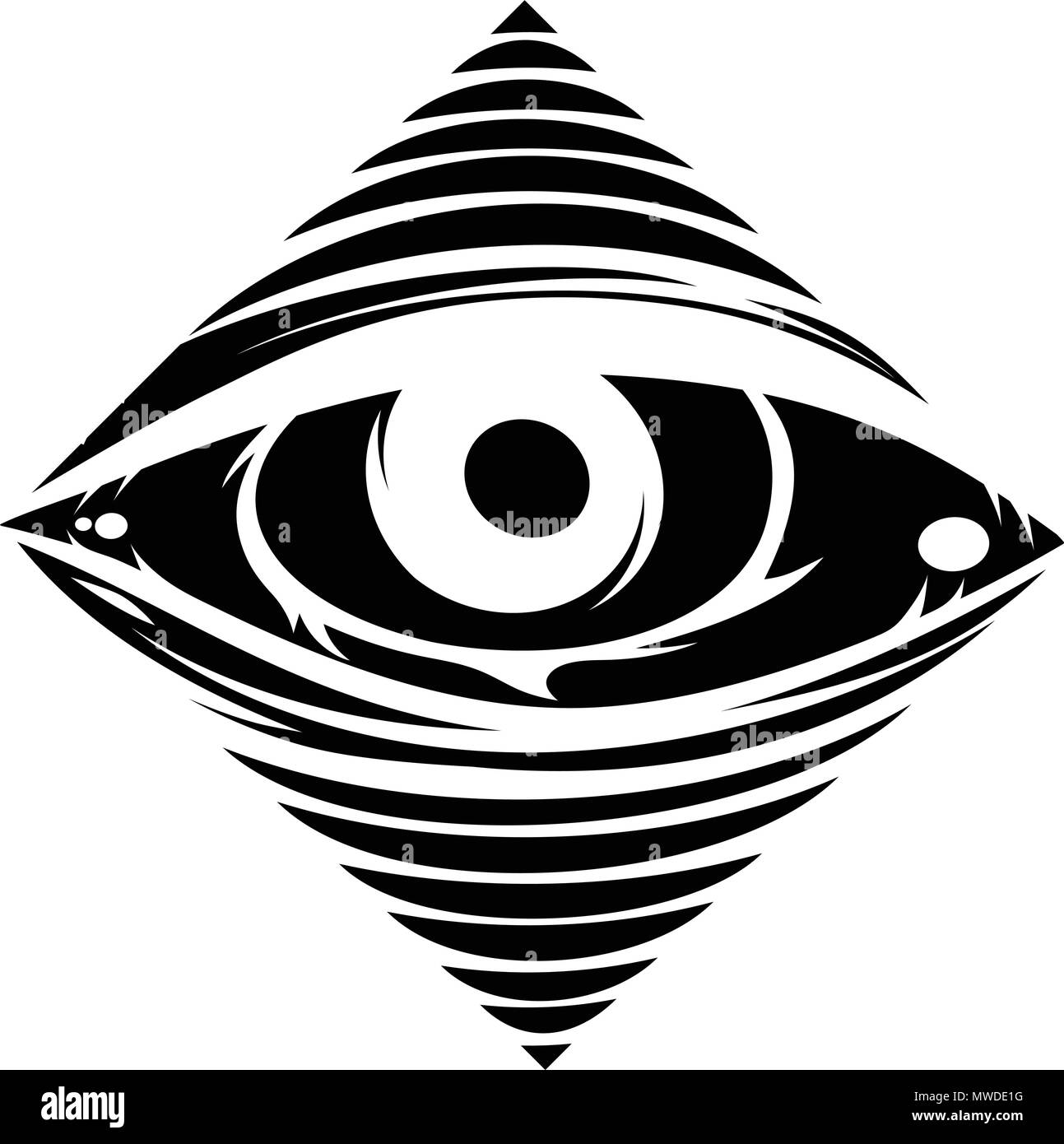 all seeing eye theme logo template vector art Stock Vector Image & Art ...