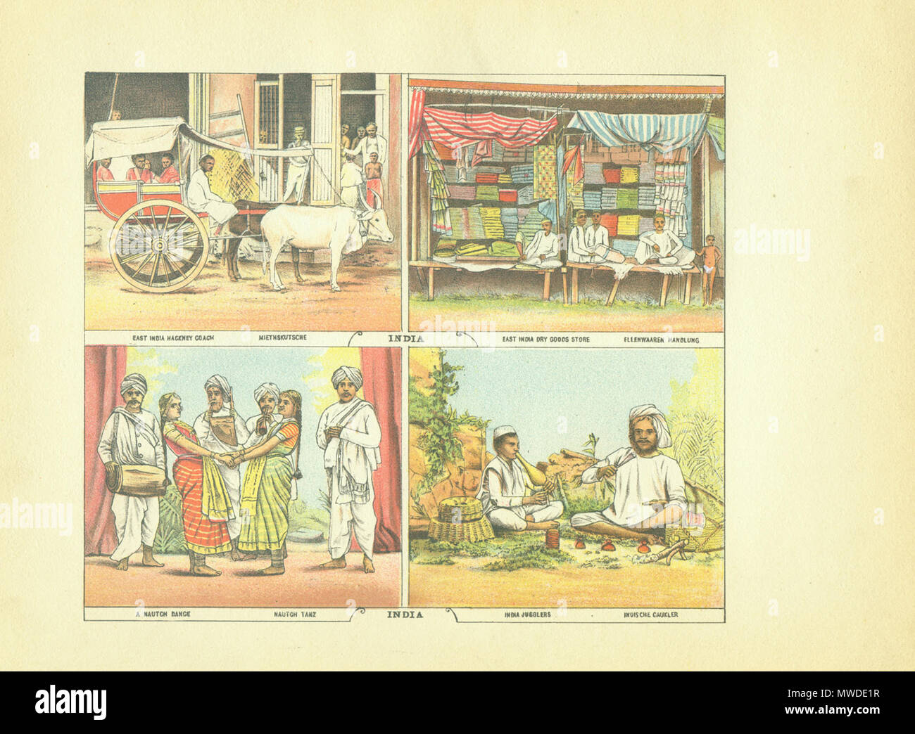 . English: 'George Moerlein and Party in India' 'Chromolithographs made ...