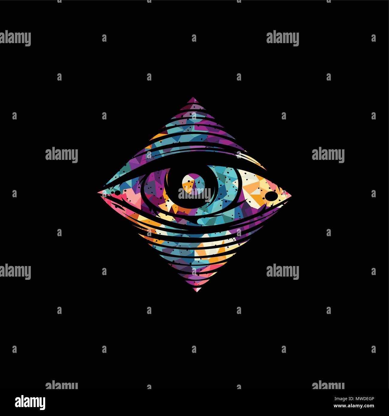 all seeing eye theme logo template vector art Stock Vector Image & Art ...