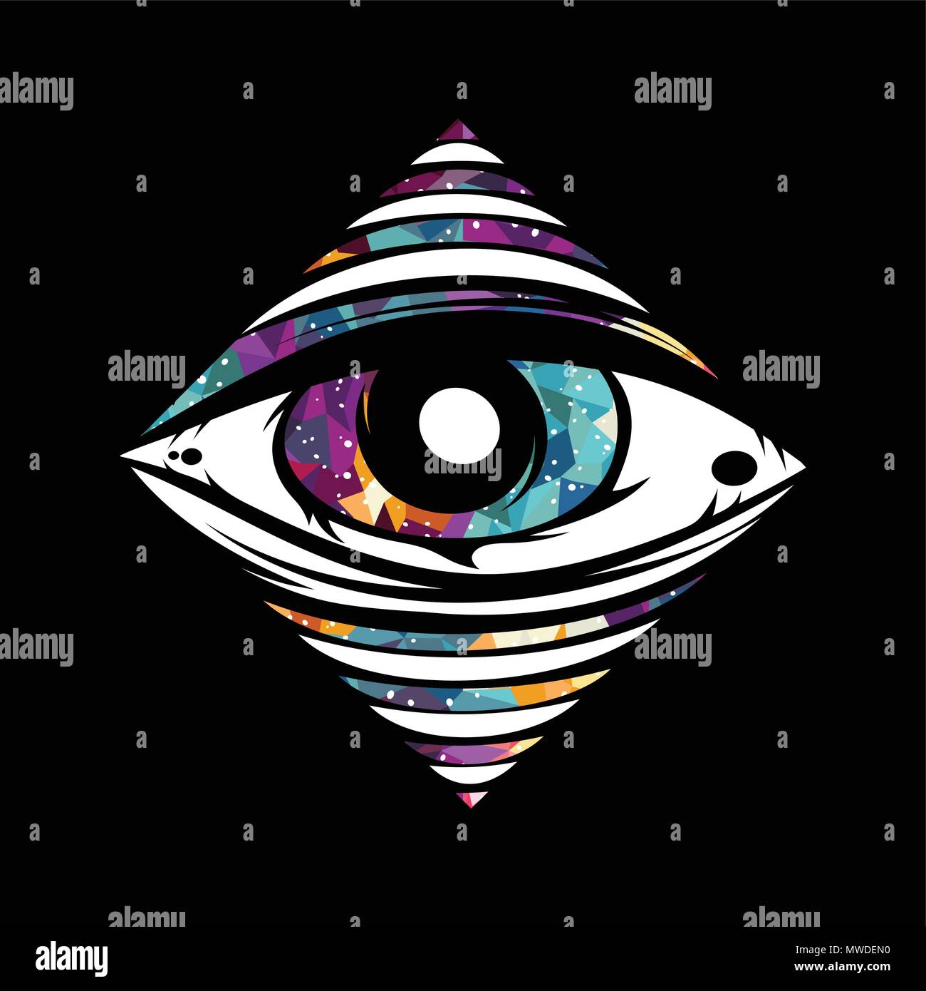 all seeing eye theme logo template vector art Stock Vector Image & Art ...
