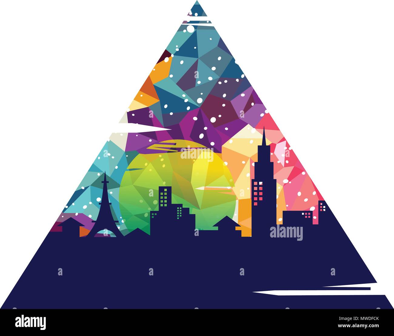 Rainbow office building Stock Vector Images - Alamy