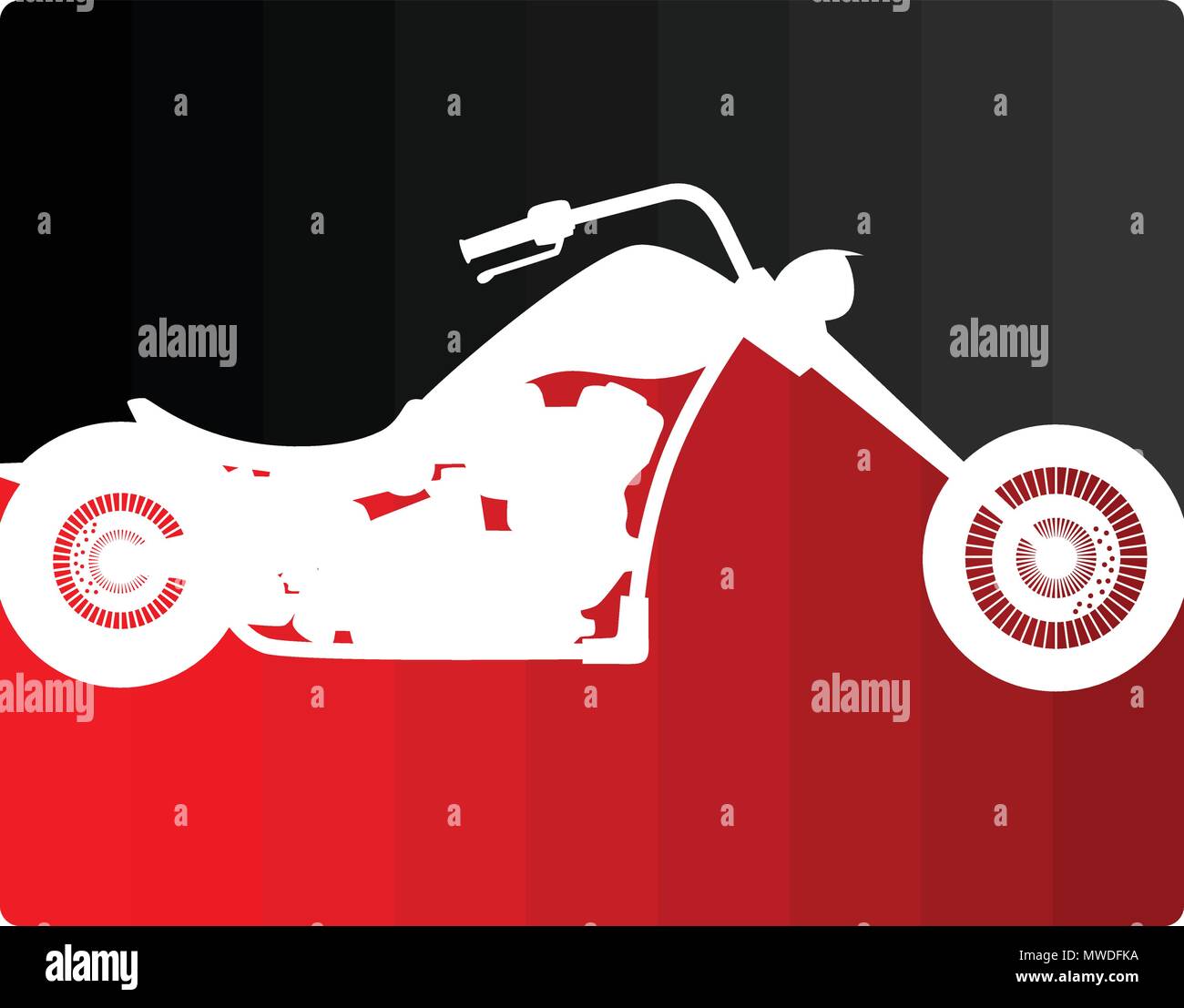custom chopper motorcycle theme vector art logo illustration Stock ...