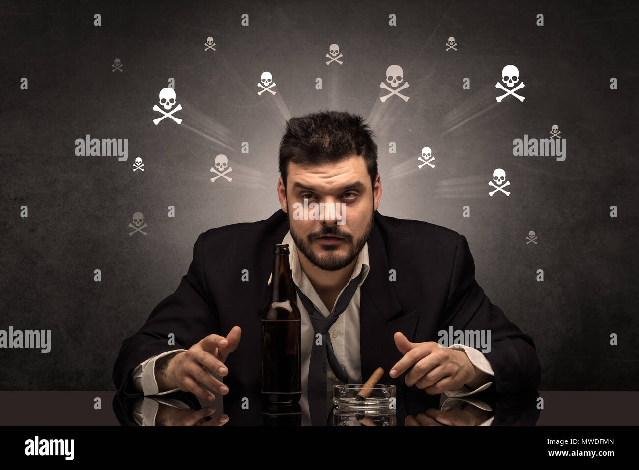 Loser drunk man sitting hi-res stock photography and images - Alamy