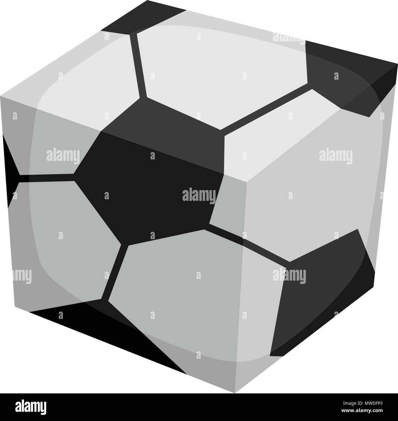 square soccer ball isometric theme vector art logo Stock Vector Image ...
