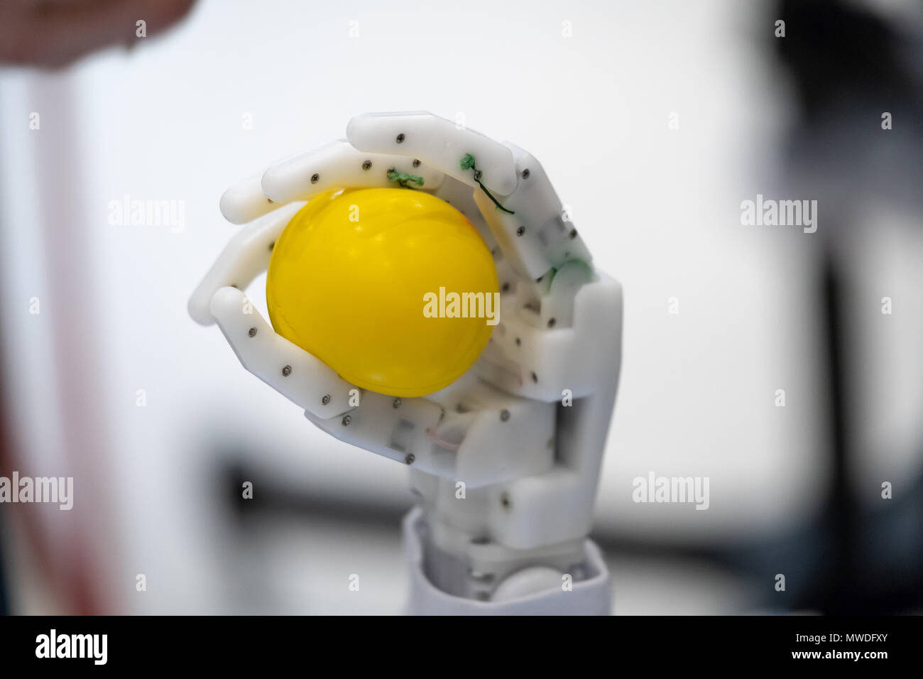 Artificial hand robotic plastic prototype Stock Photo - Alamy
