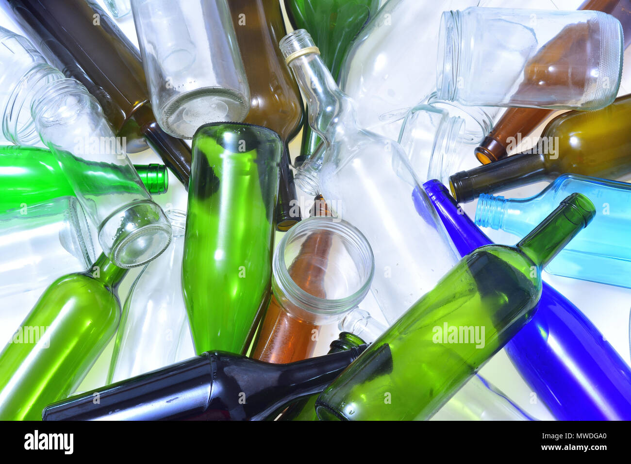 Bottles recycling top view glass wine hi-res stock photography and ...