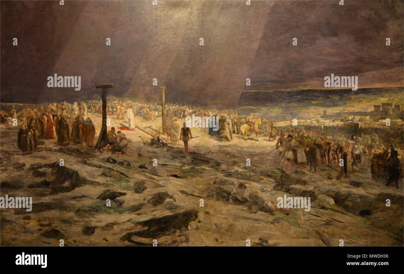 . Italiano: Golgota . Polski: Obraz Jana Styki z ok. 1896 r. 'Golgota ...