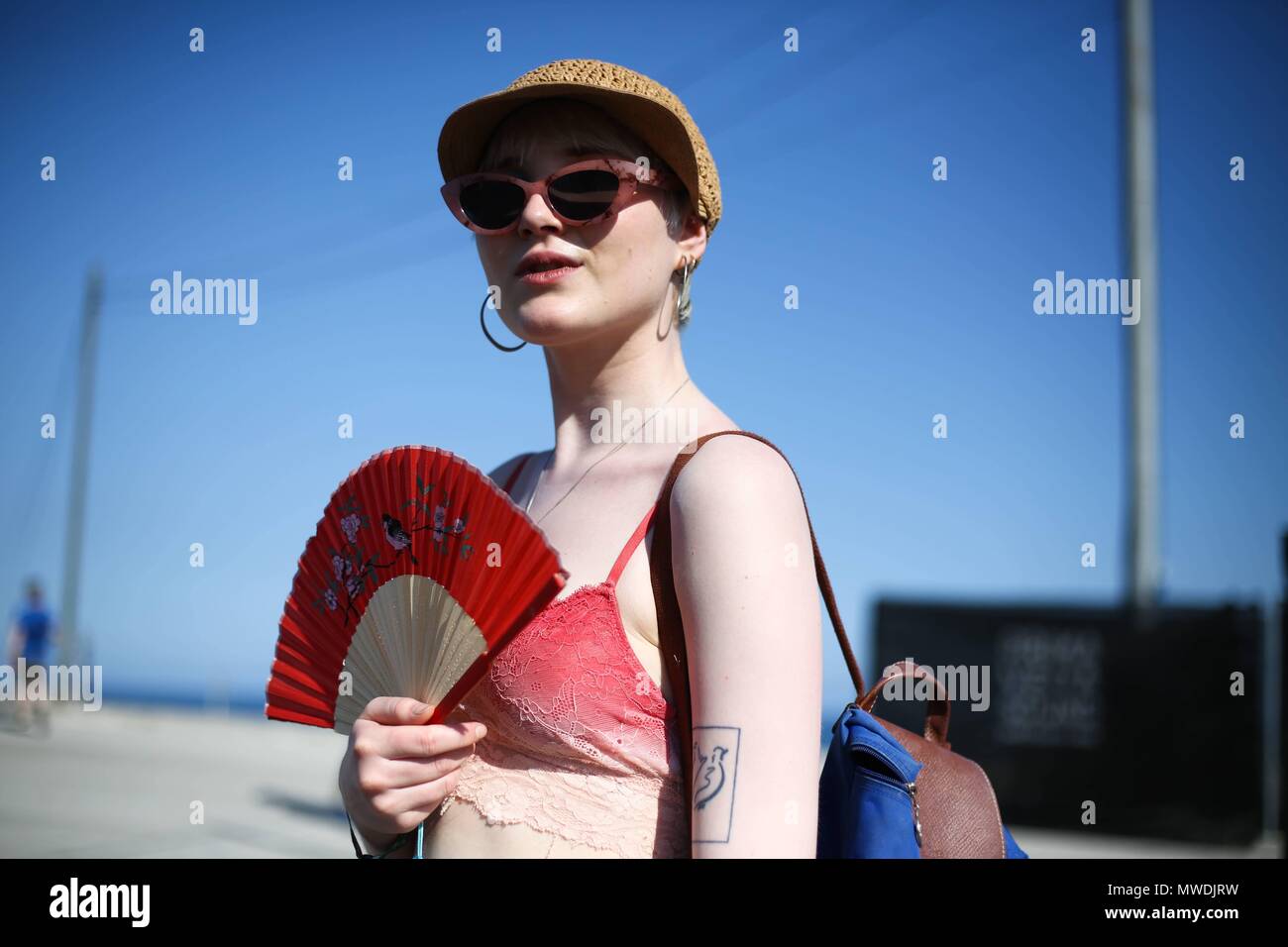 Barcelona, Spanien. 31st May, 2018. Artist Lara Delmage attending the ...