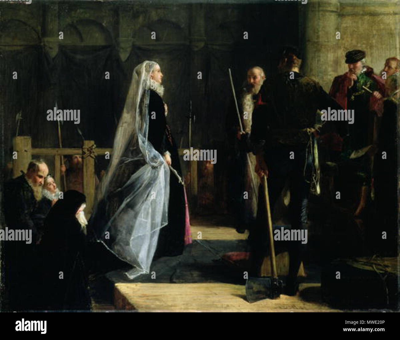 . Execution of Mary, Queen of Scots . 1828-1888, artwork is well over ...