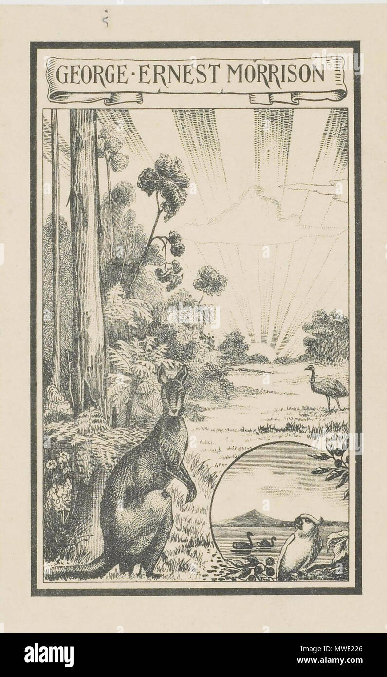 . Ex libris used by George Ernest Morrison (1862-1920) in a book ...