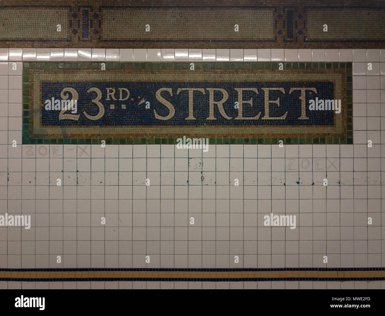 New York City - May 8, 2018: 23rd Street Subway Station in New York ...