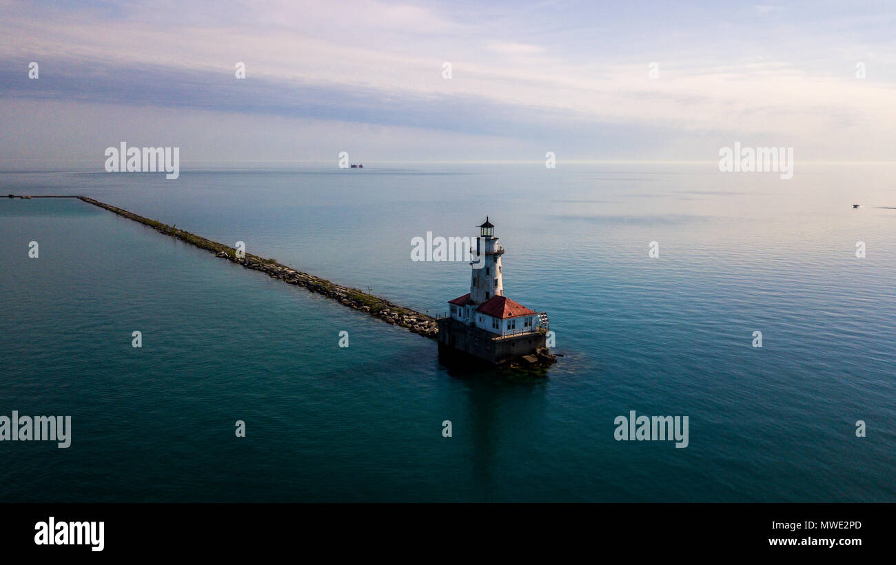 Chicago Harbor Lighthouse, 1893, Chicago, Illinois, USA Stock Photo - Alamy