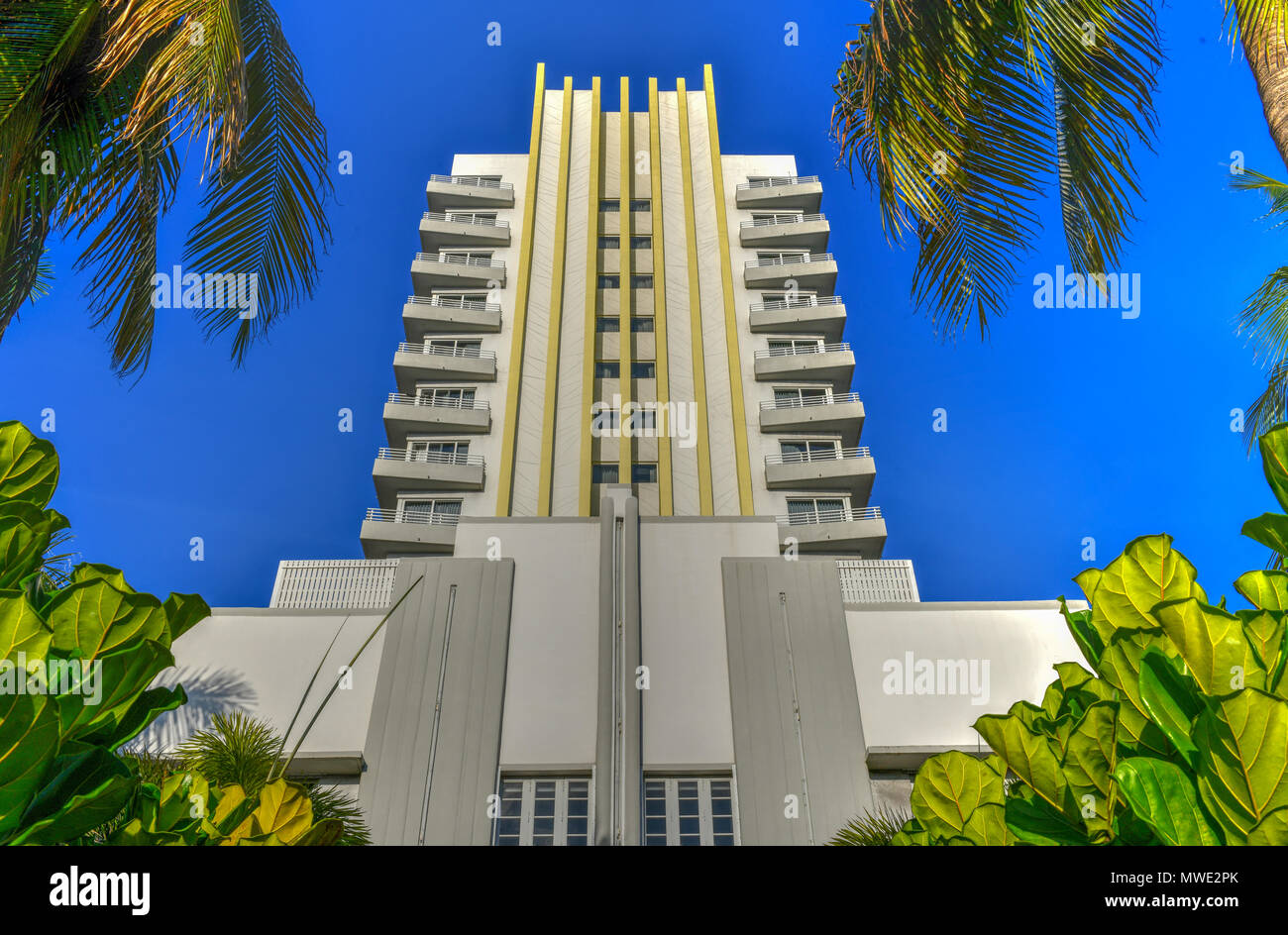 Miami beach art deco balcony hi-res stock photography and images - Alamy