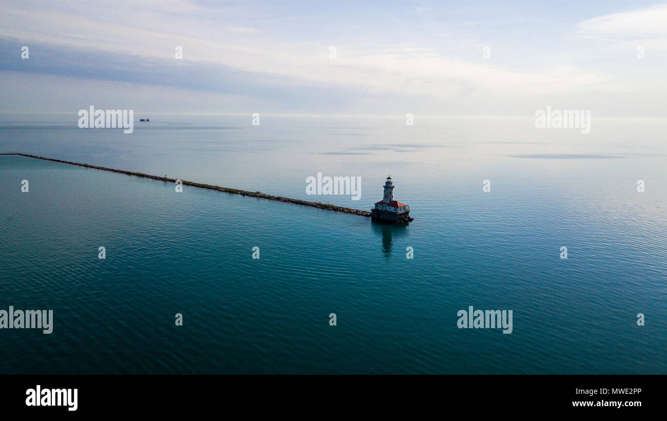 Chicago Harbor Lighthouse, 1893, Chicago, Illinois, USA Stock Photo - Alamy