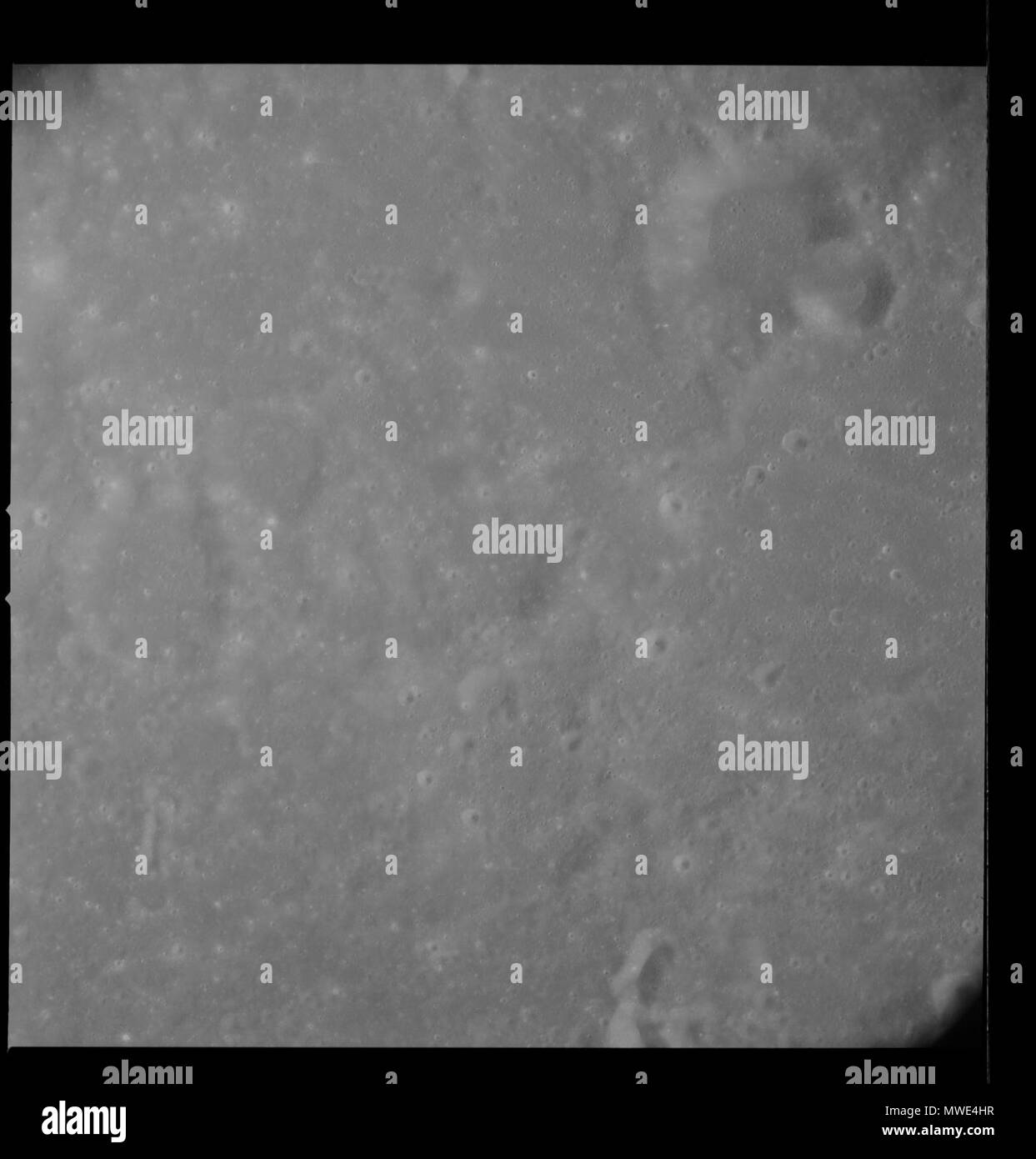Apollo 8 mission. Lunar orbit showing texture topography and craters on ...
