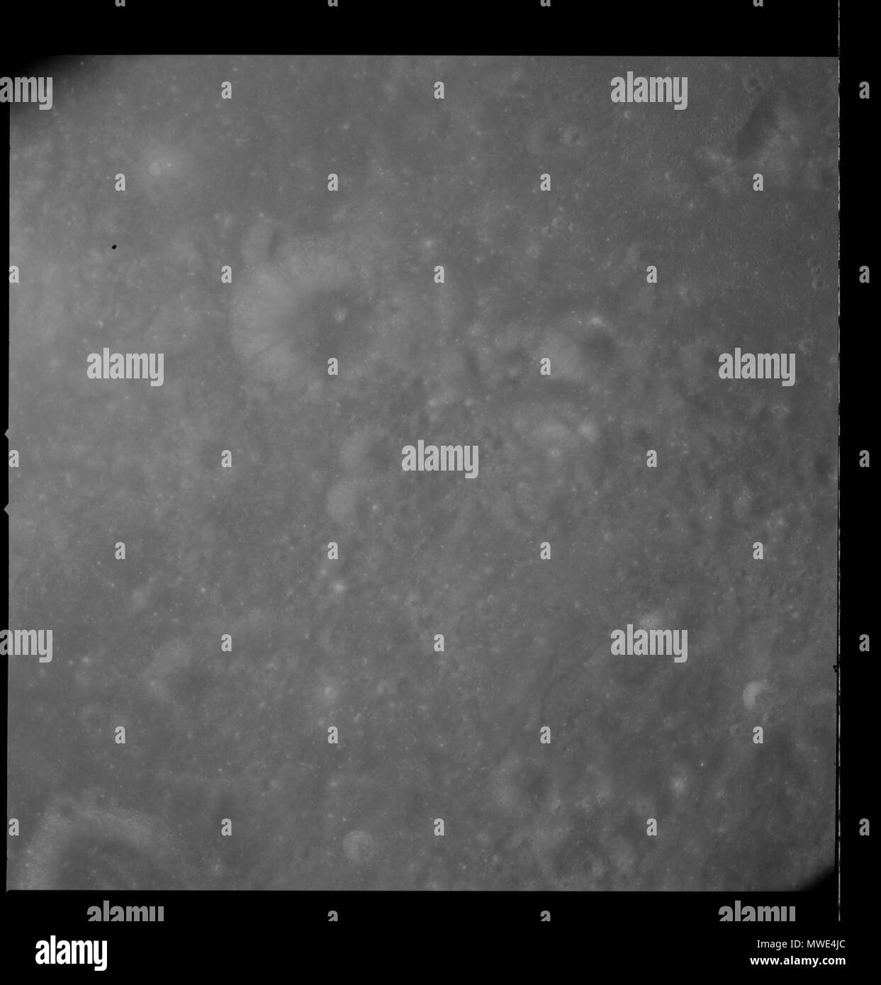 Apollo 8 mission. Lunar orbit showing texture topography and craters on ...