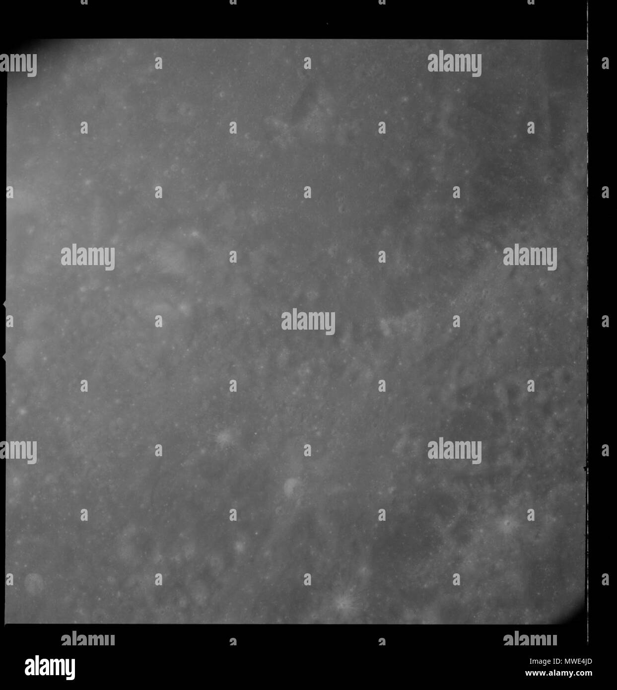 Apollo 8 mission. Lunar orbit showing texture topography and craters on ...