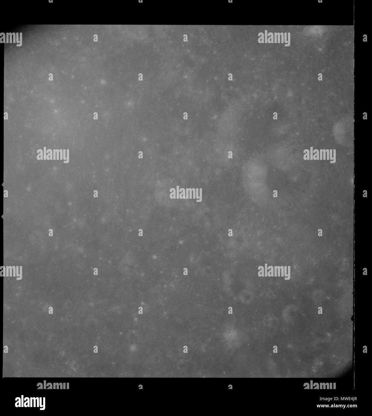 Apollo 8 mission. Lunar orbit showing texture topography and craters on ...