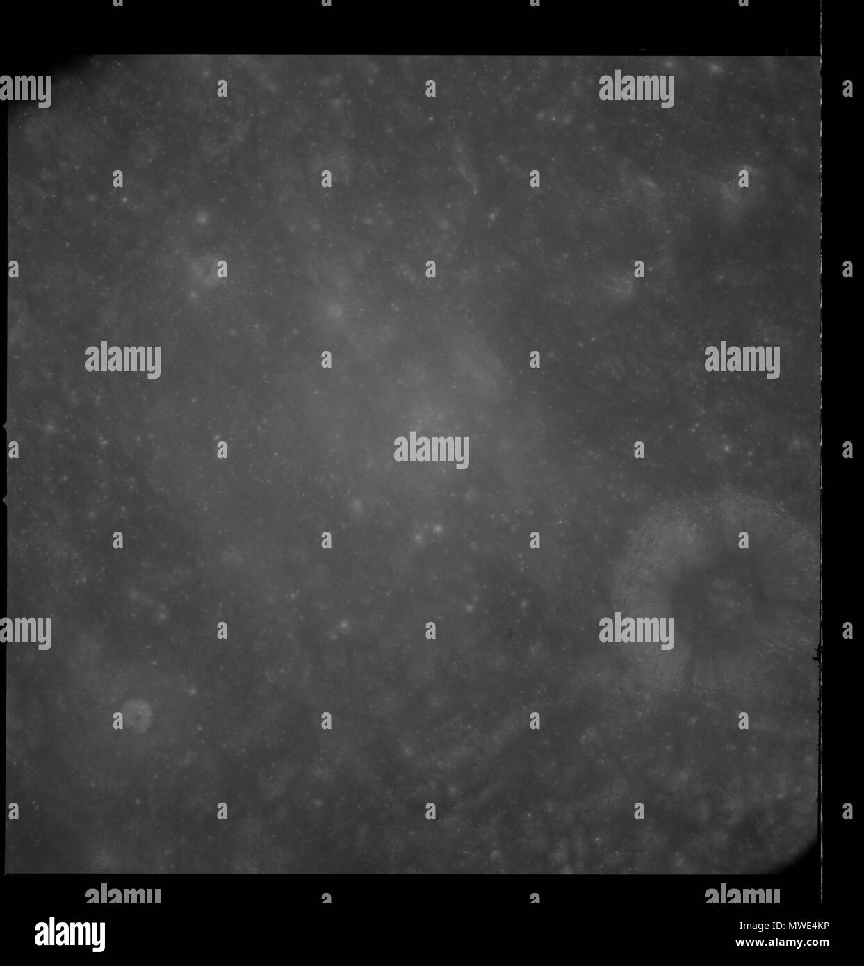 Apollo 8 mission. Lunar orbit showing texture topography and craters on ...