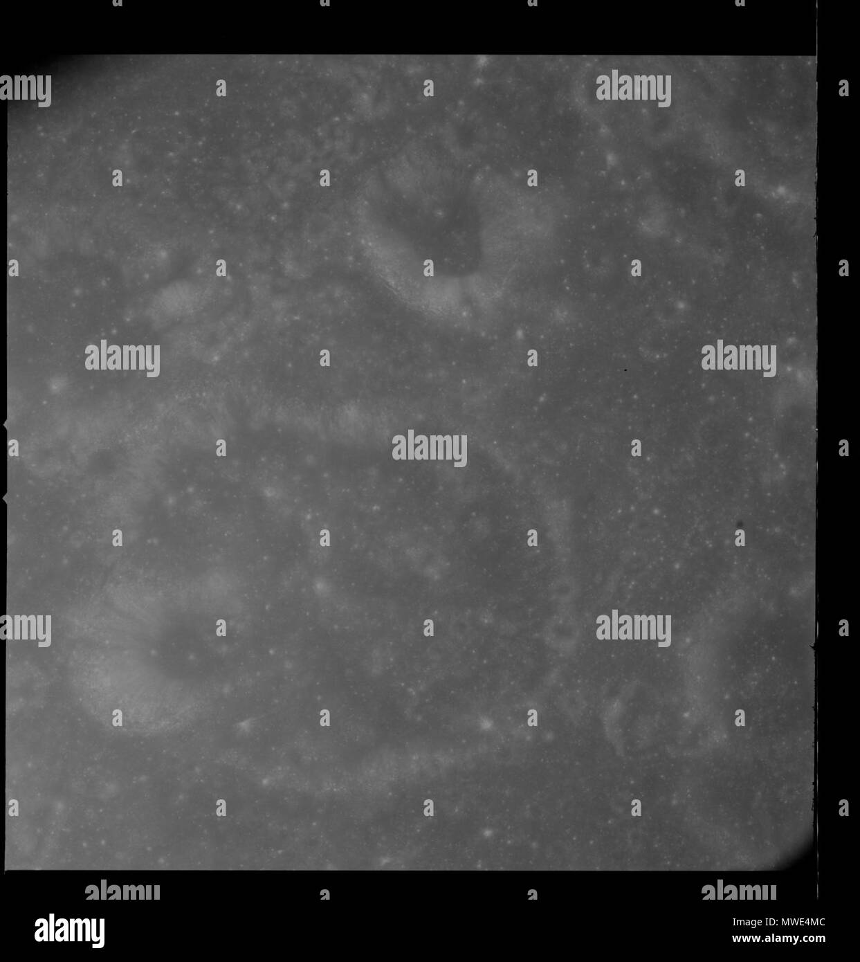 Apollo 8 mission. Lunar orbit showing texture topography and craters on ...