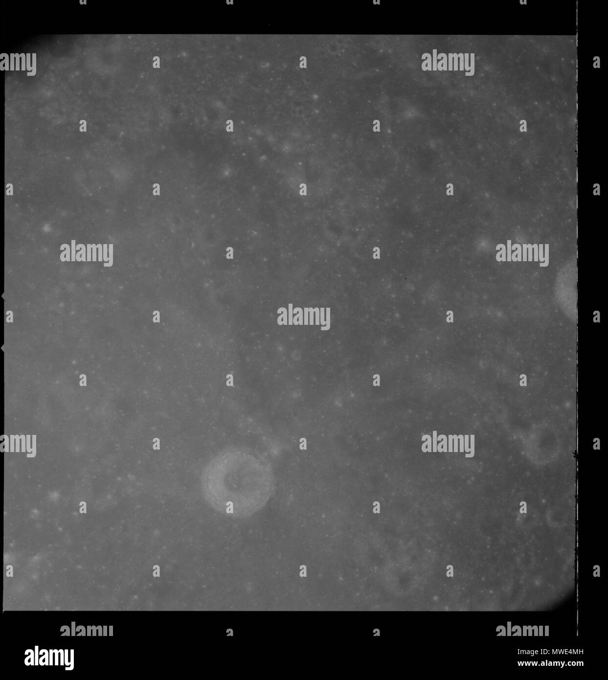 Apollo 8 mission. Lunar orbit showing texture topography and craters on ...