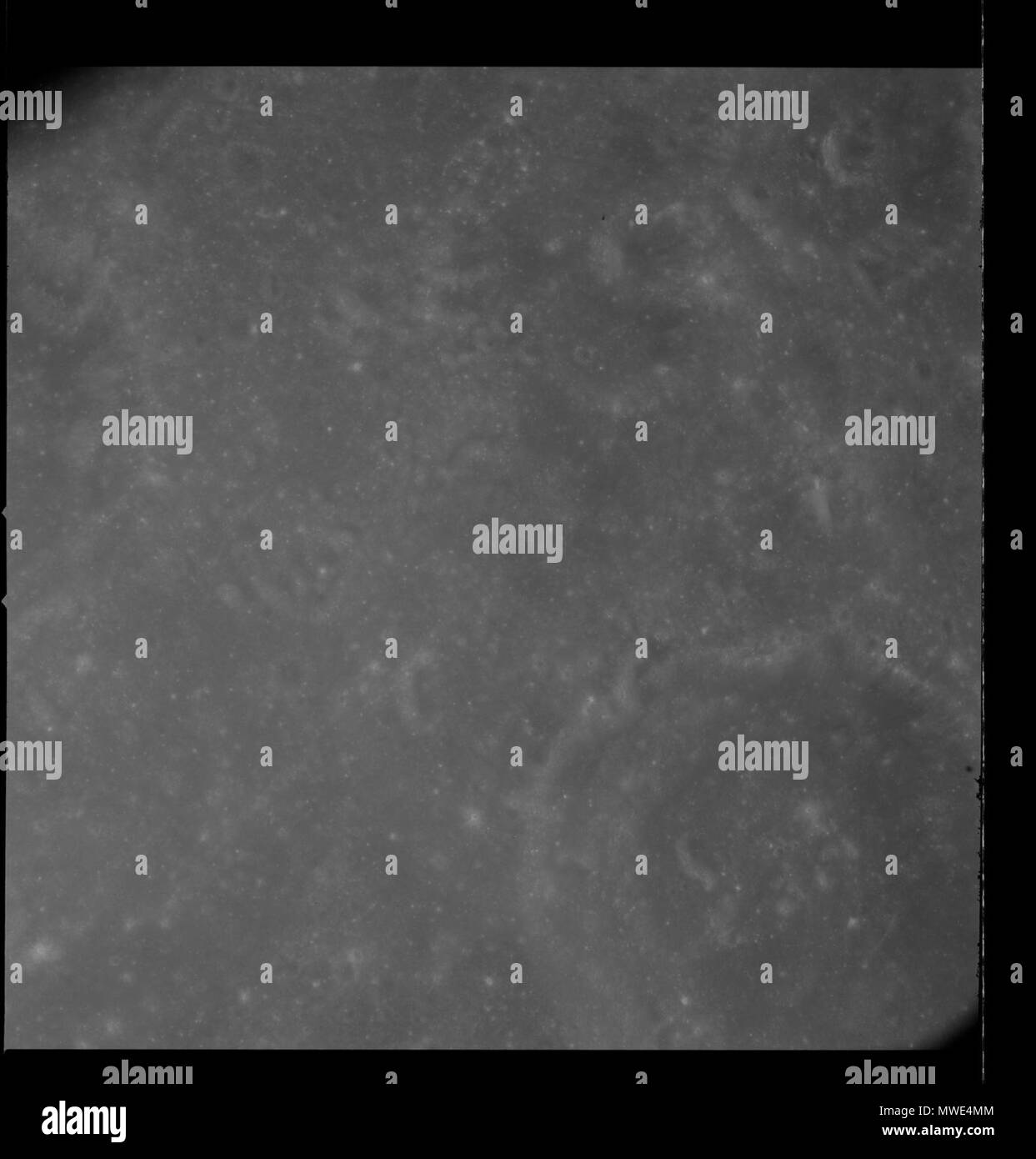 Apollo 8 mission. Lunar orbit showing texture topography and craters on ...