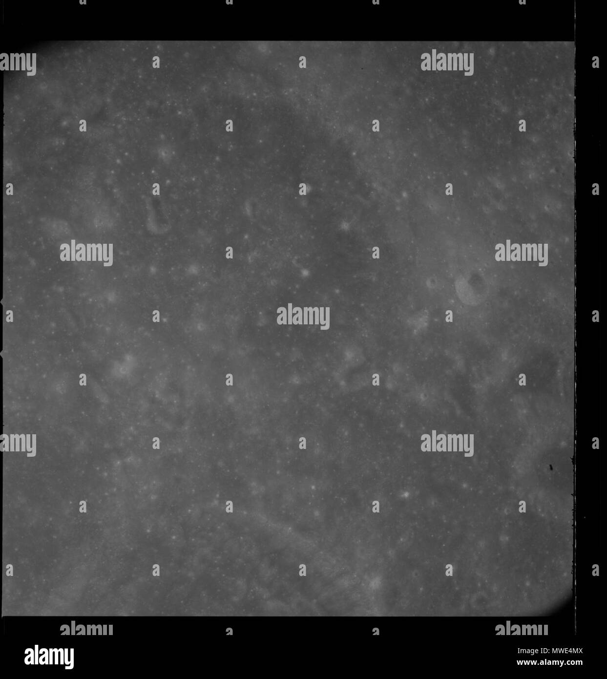 Apollo 8 mission. Lunar orbit showing texture topography and craters on ...
