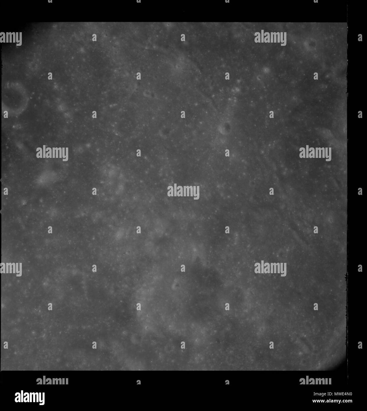 Apollo 8 mission. Lunar orbit showing texture topography and craters on ...