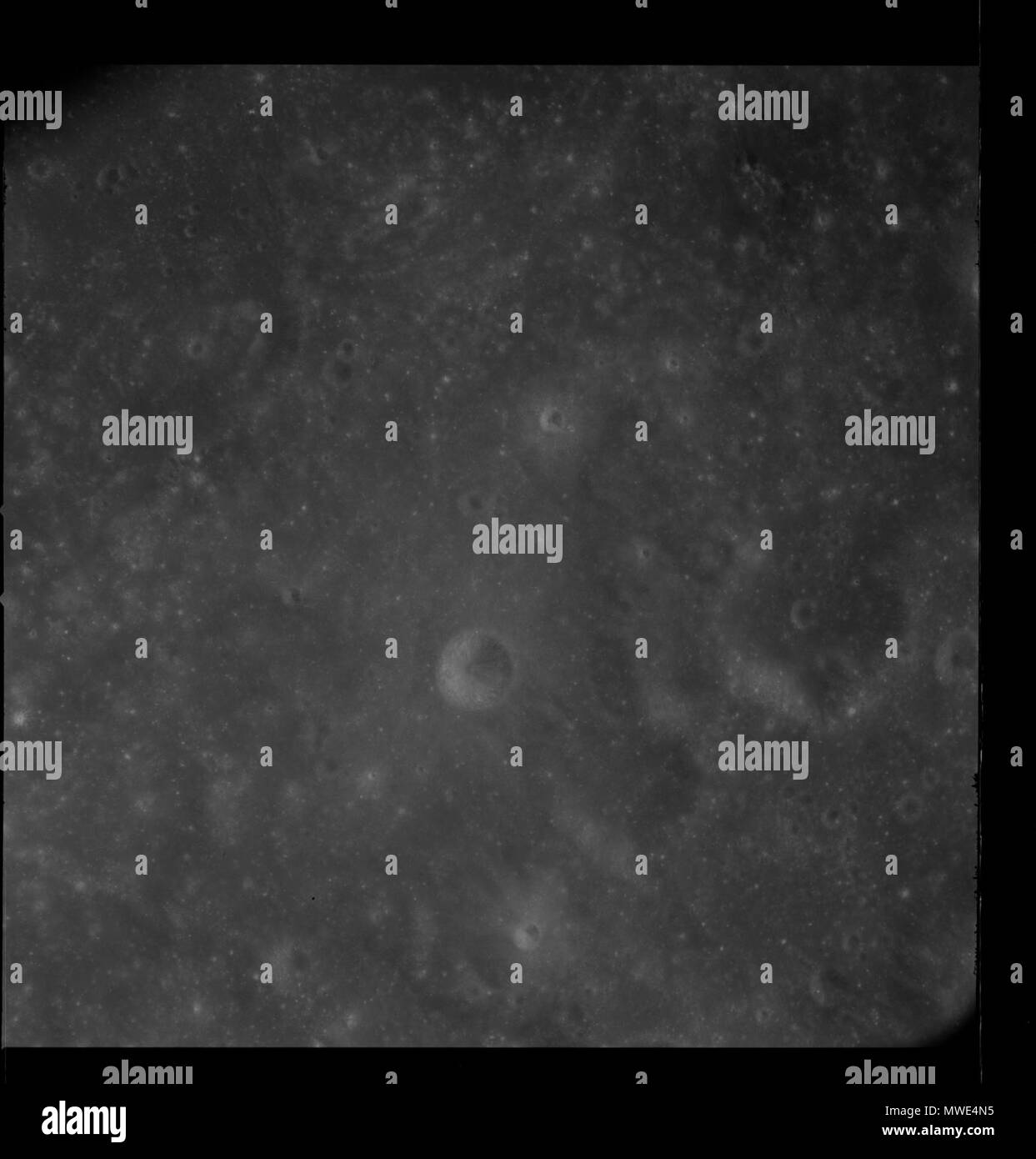 Apollo 8 mission. Lunar orbit showing texture topography and craters on ...
