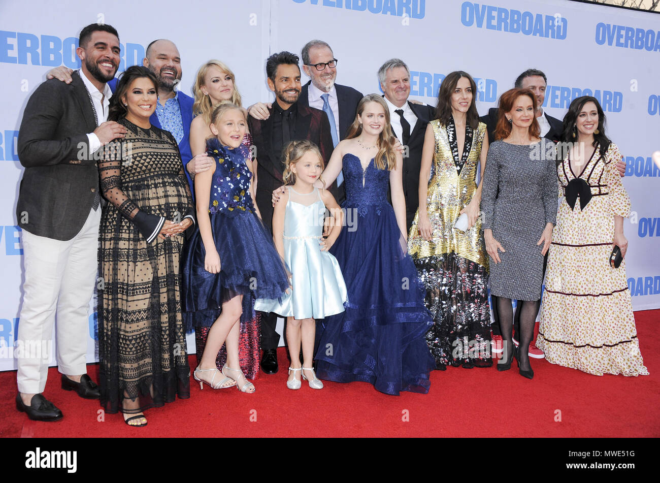 Film Premiere of Overboard Featuring: Eugenio Derbez, Anna Faris, Eva ...