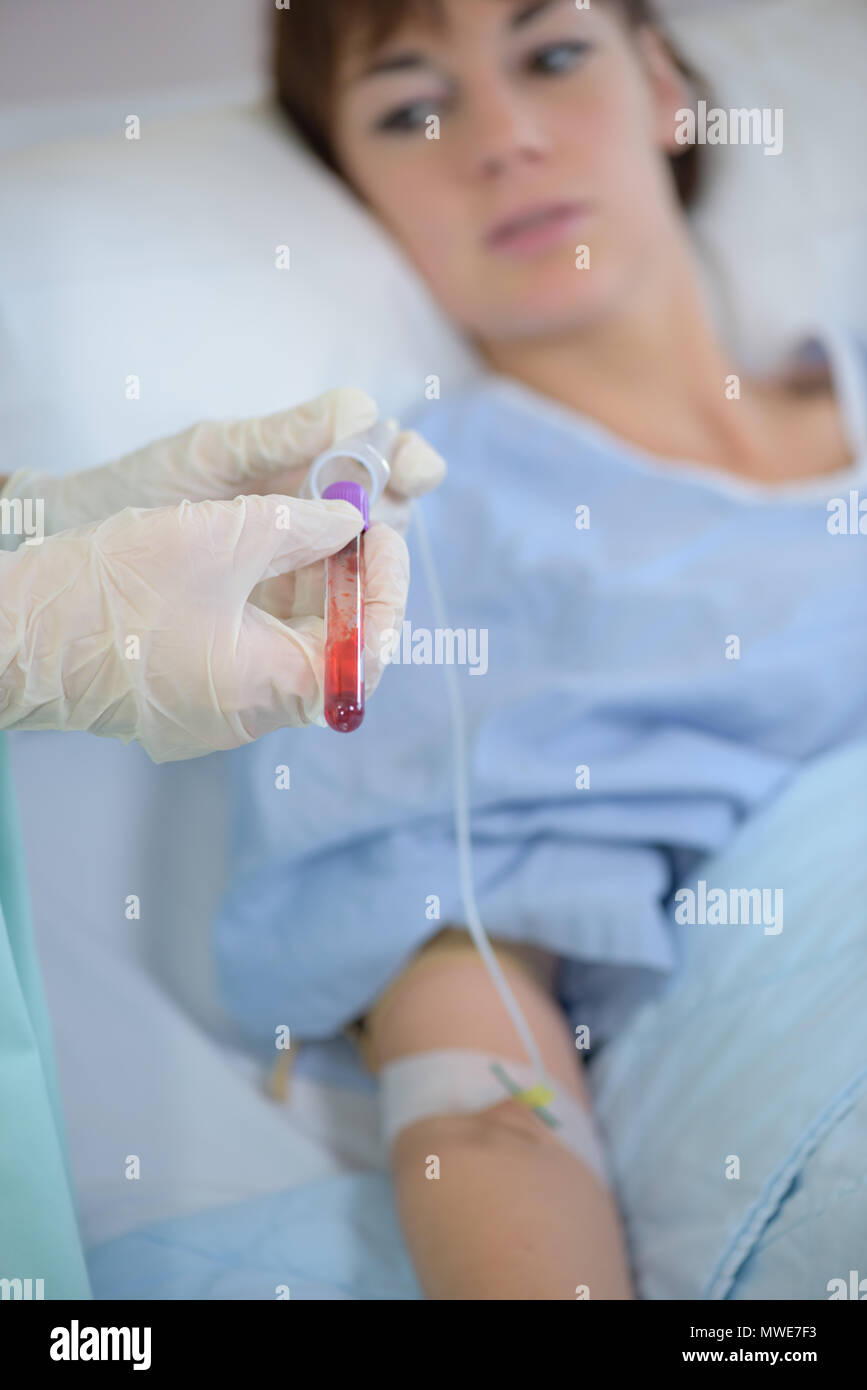 blood in the test tube Stock Photo - Alamy