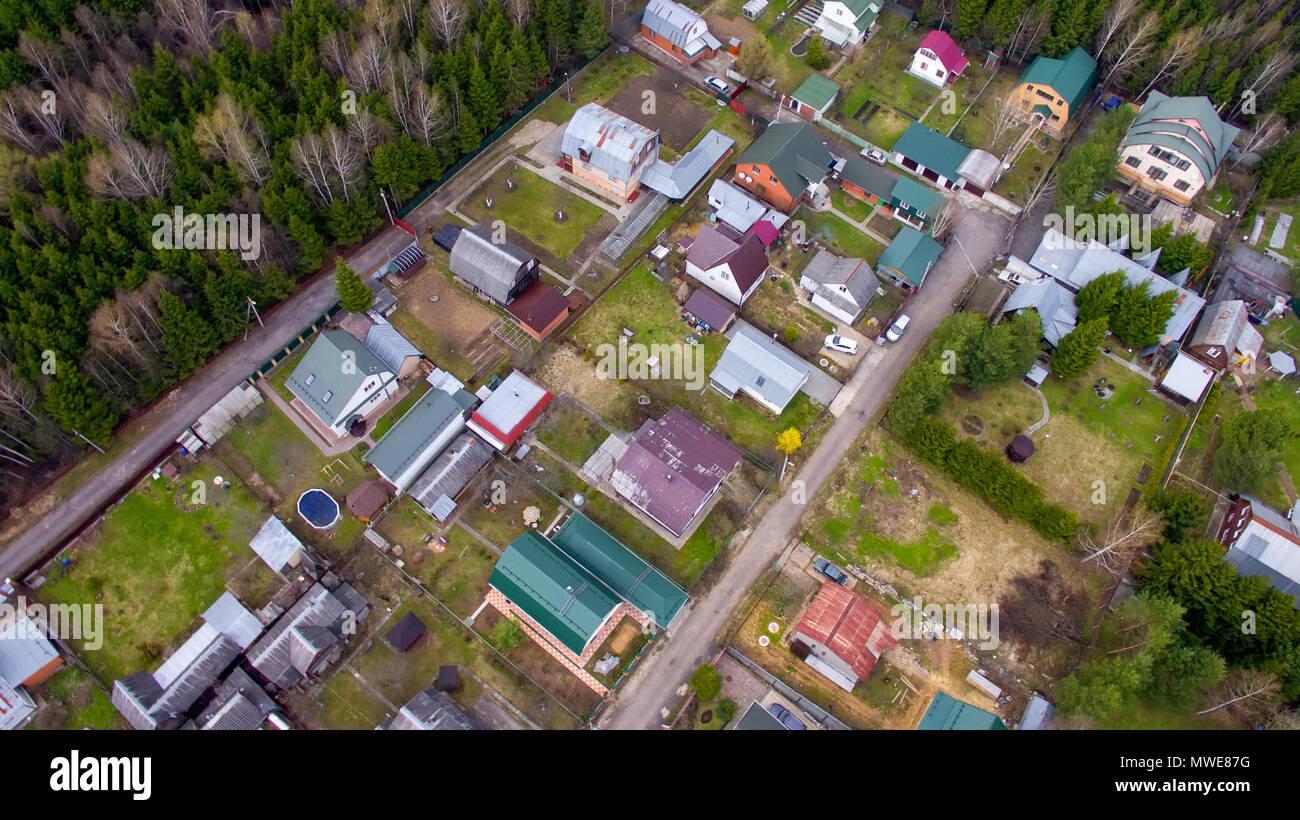 Russian village, view from above Stock Photo - Alamy