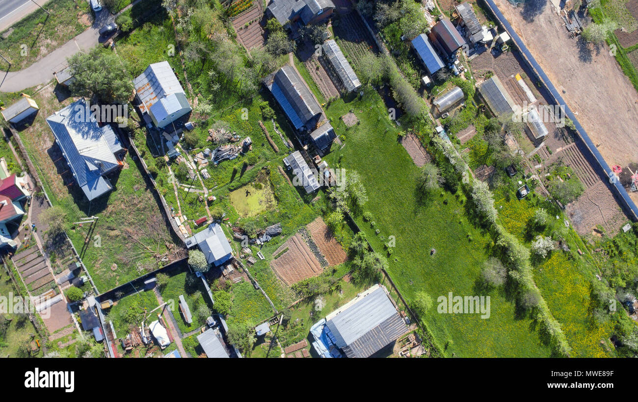 Russian village, view from above Stock Photo - Alamy