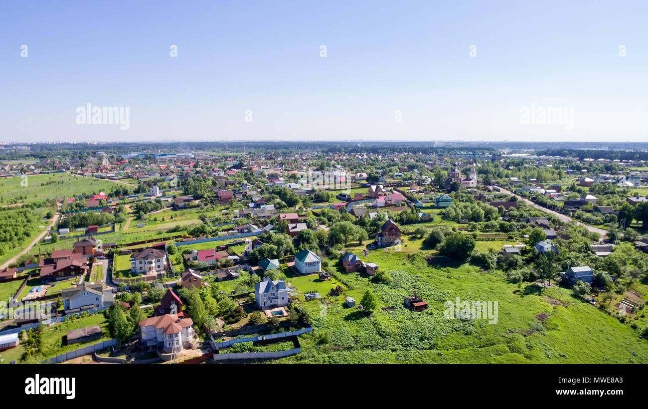 Russian village, view from above Stock Photo - Alamy