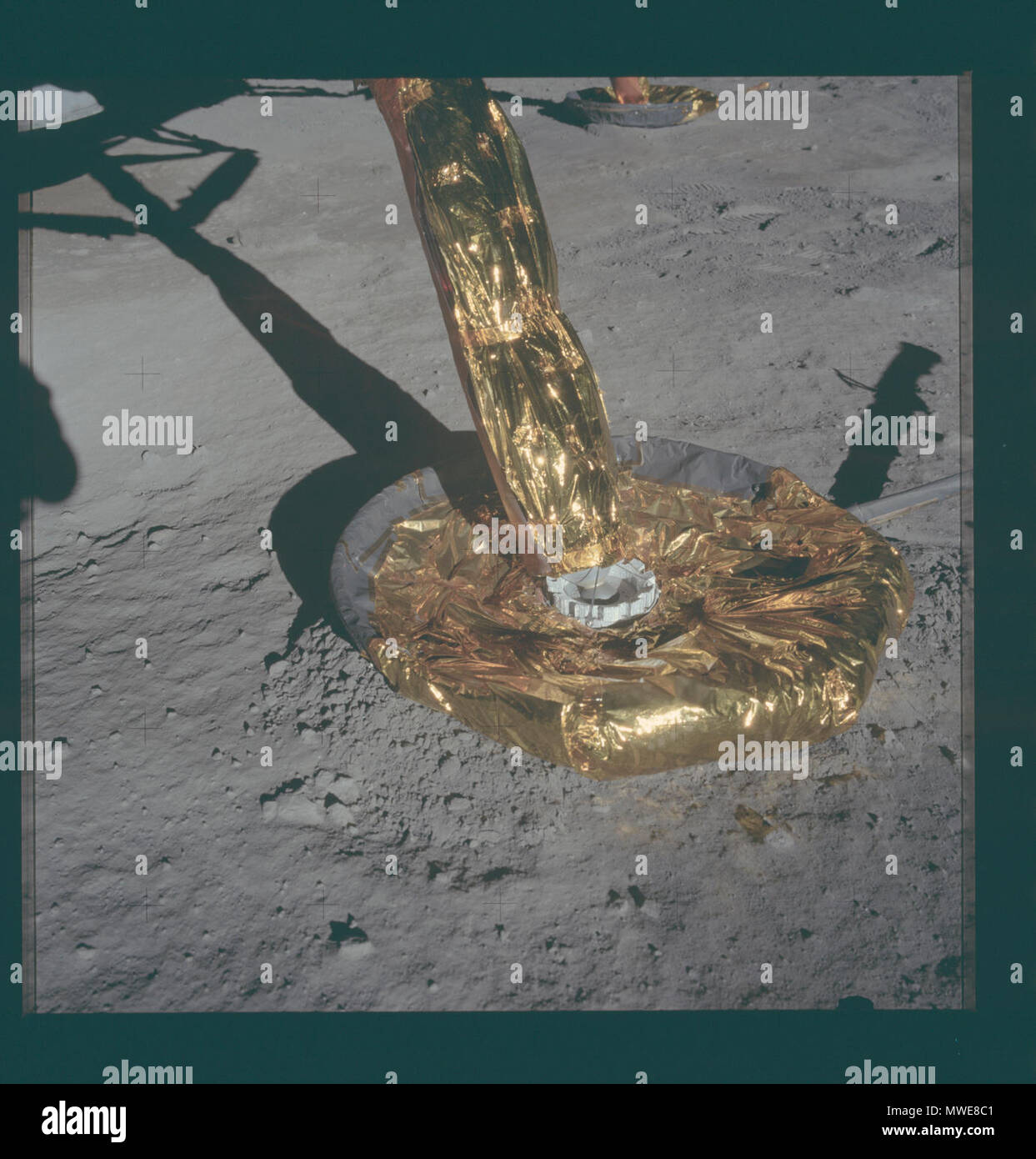 Apollo moon mission. Exploring the moons surface with landing module ...