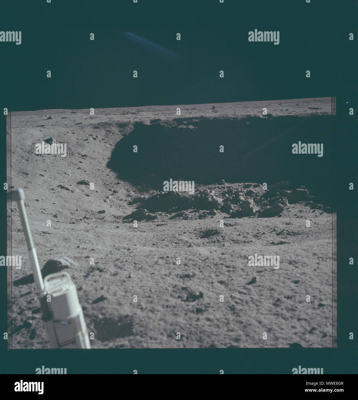 Apollo moon mission. Exploring the moons surface. Moonwalk Stock Photo ...