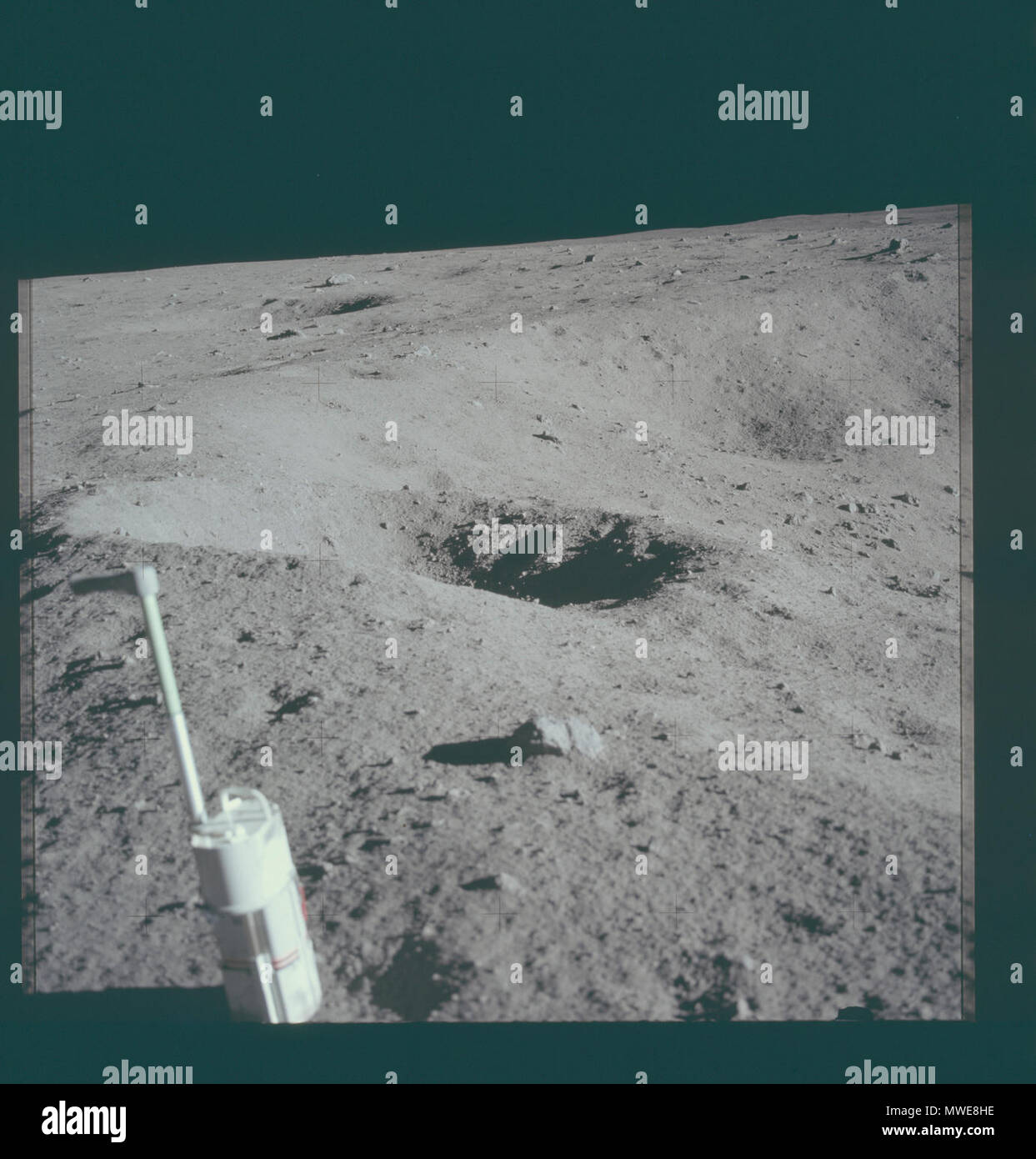 Apollo moon mission. Exploring the moons surface. Moonwalk Stock Photo ...