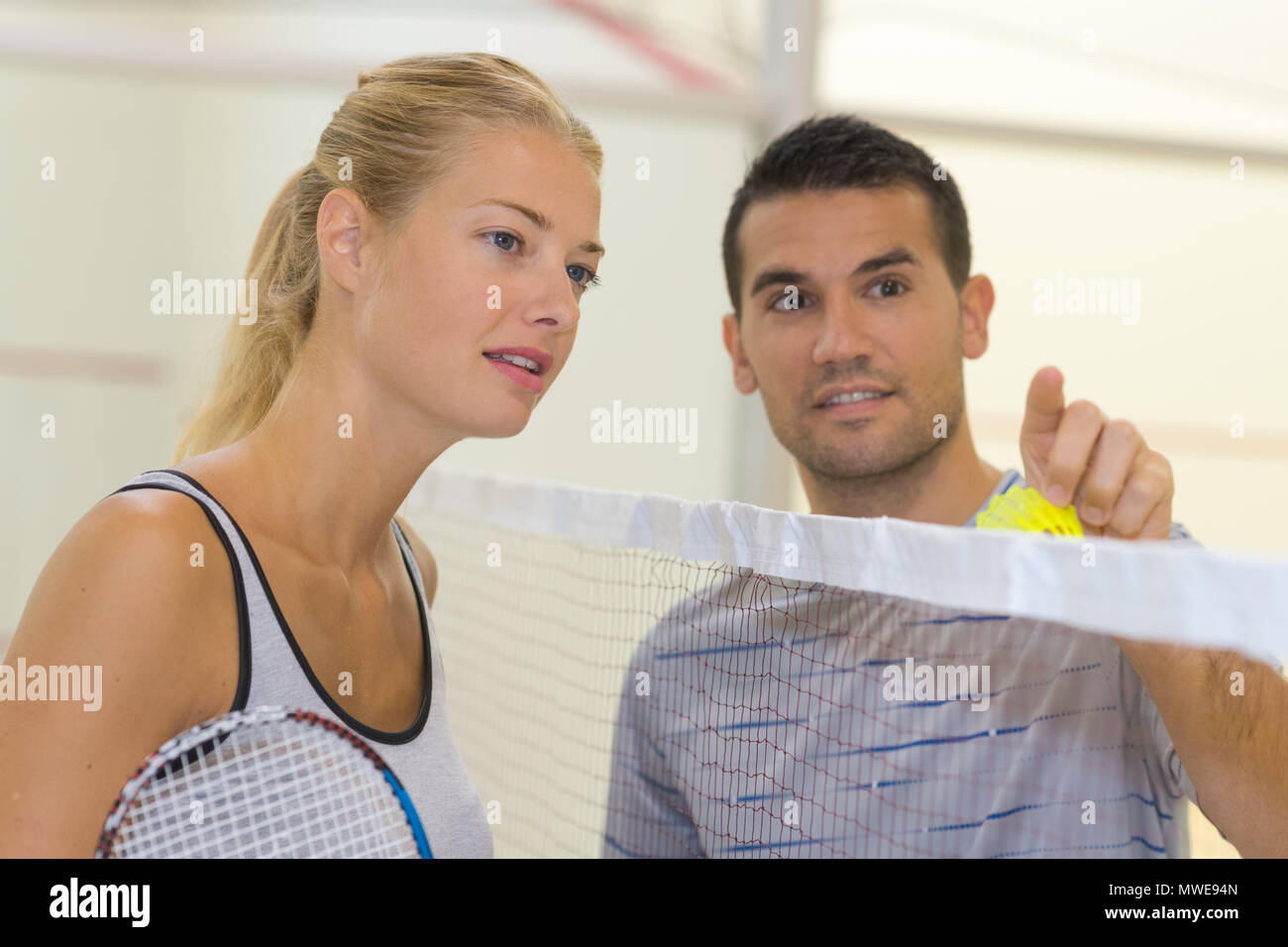 Two badminton players hi-res stock photography and images - Alamy