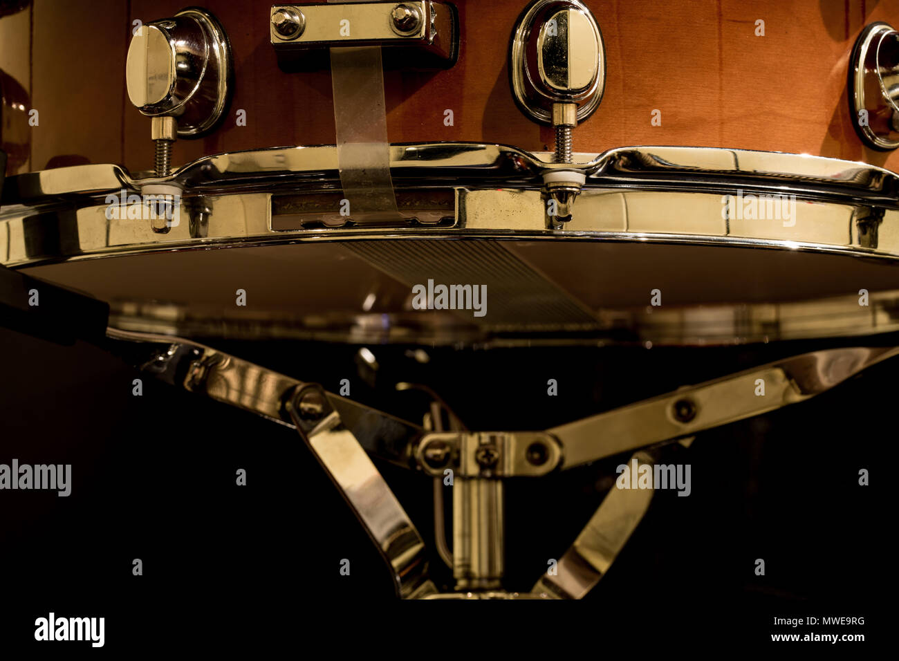 working drum, musical instrument on black background Stock Photo - Alamy