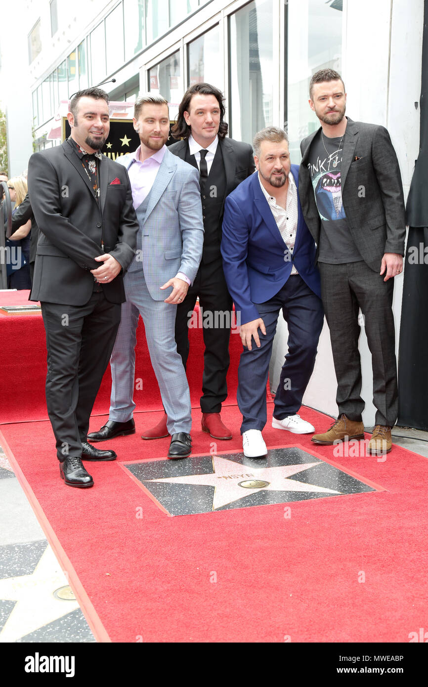 NSYNC star ceremony on the Hollywood Walk of Fame in Los Angeles, CA ...