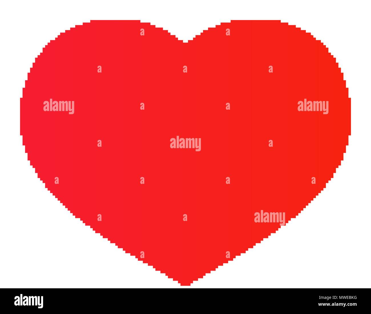 Simple common red heart icon isolated on white background Stock Vector ...