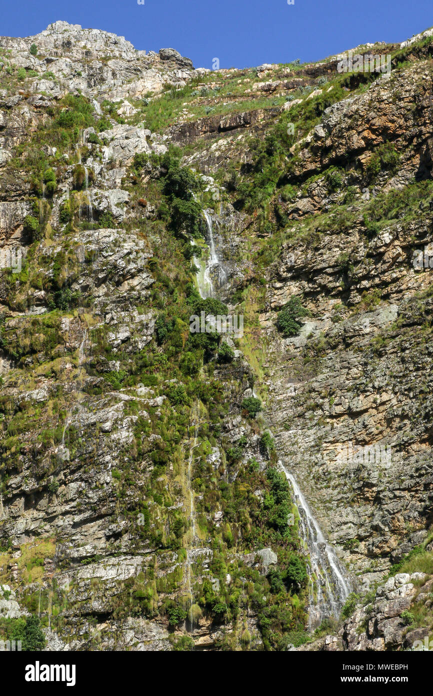 Ribbon waterfall in the sunshine from the Tweede Waterval hike in the ...