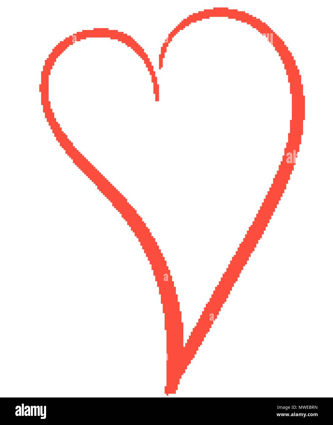 Doodle hand heart shape Stock Vector Images - Alamy