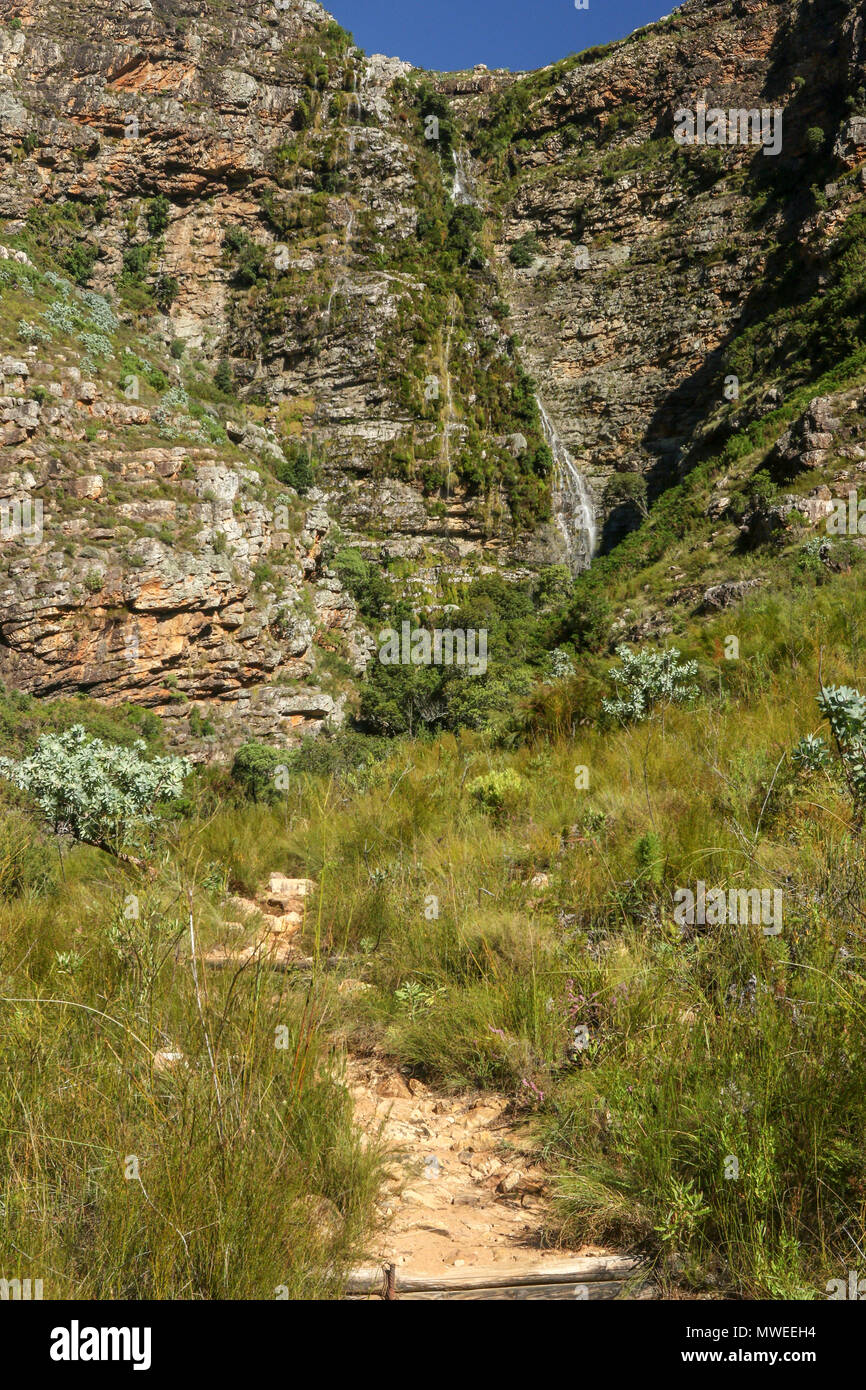 Ribbon waterfall in the sunshine from the Tweede Waterval hike in the ...