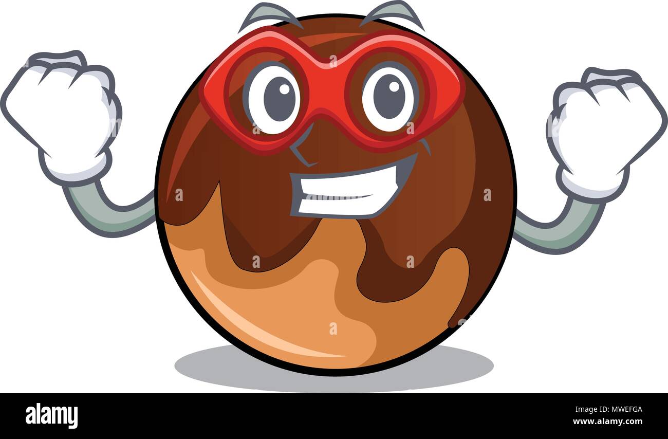 Super hero chocolate donut character cartoon Stock Vector Image & Art ...