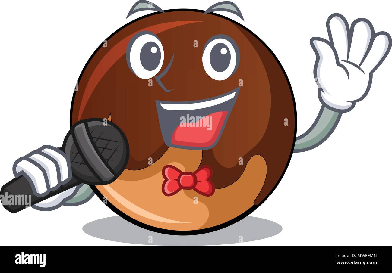Singing chocolate donut mascot cartoon Stock Vector Image & Art - Alamy