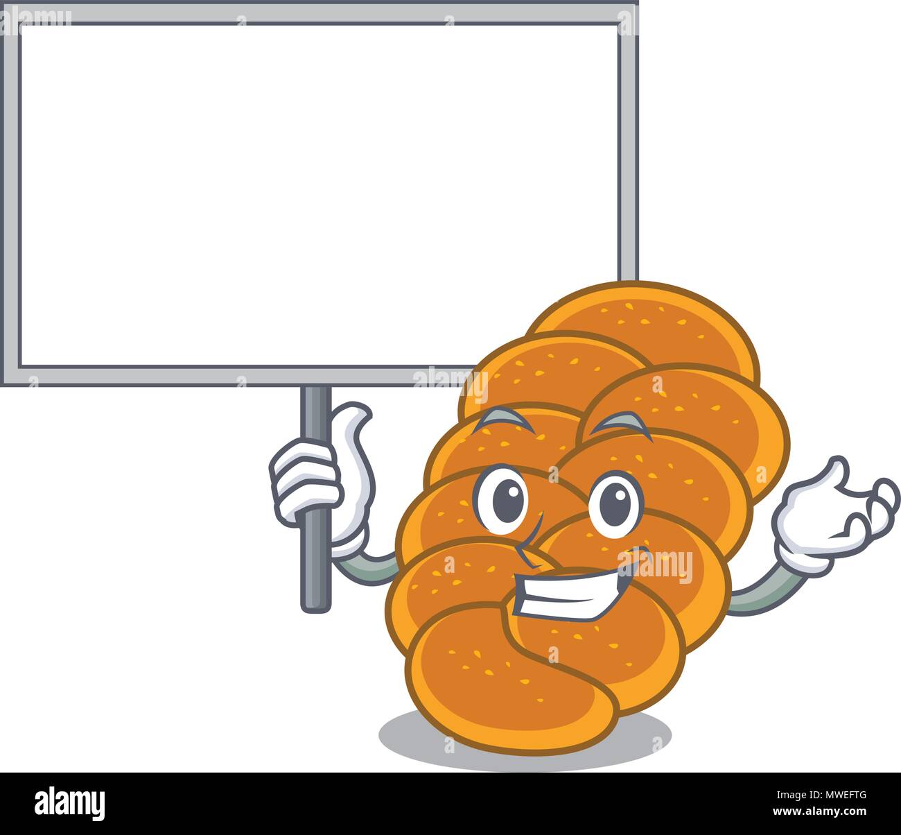 Bring board challah character cartoon style Stock Vector Image & Art ...