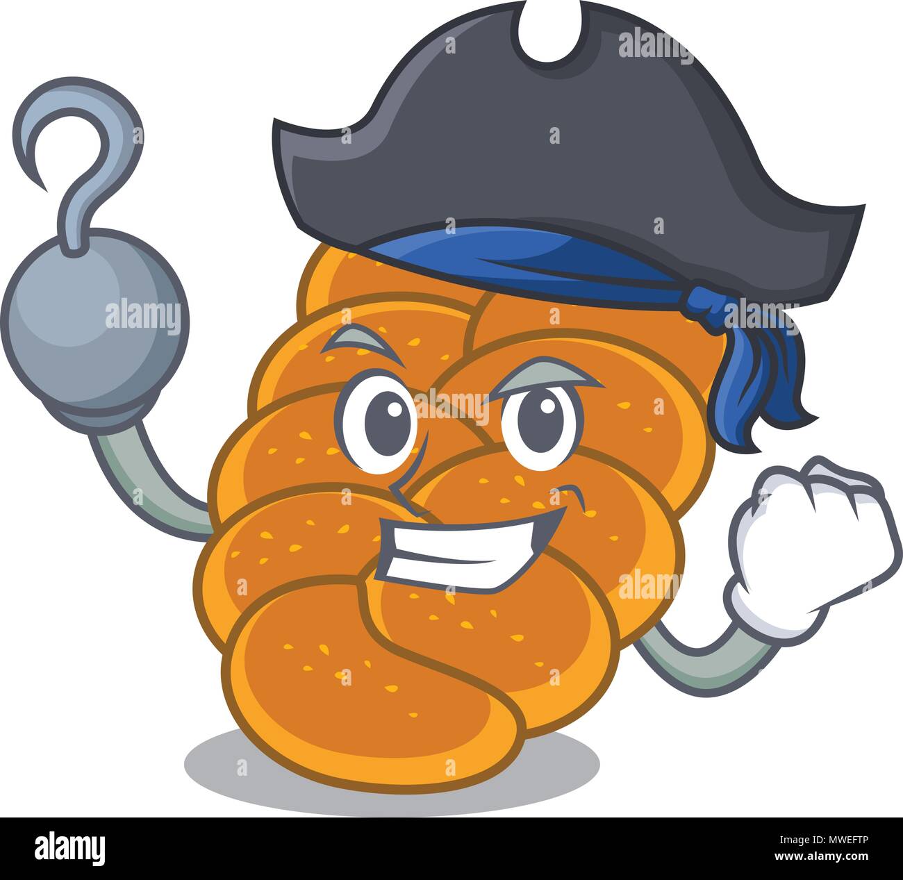 Pirate challah character cartoon style Stock Vector Image & Art - Alamy