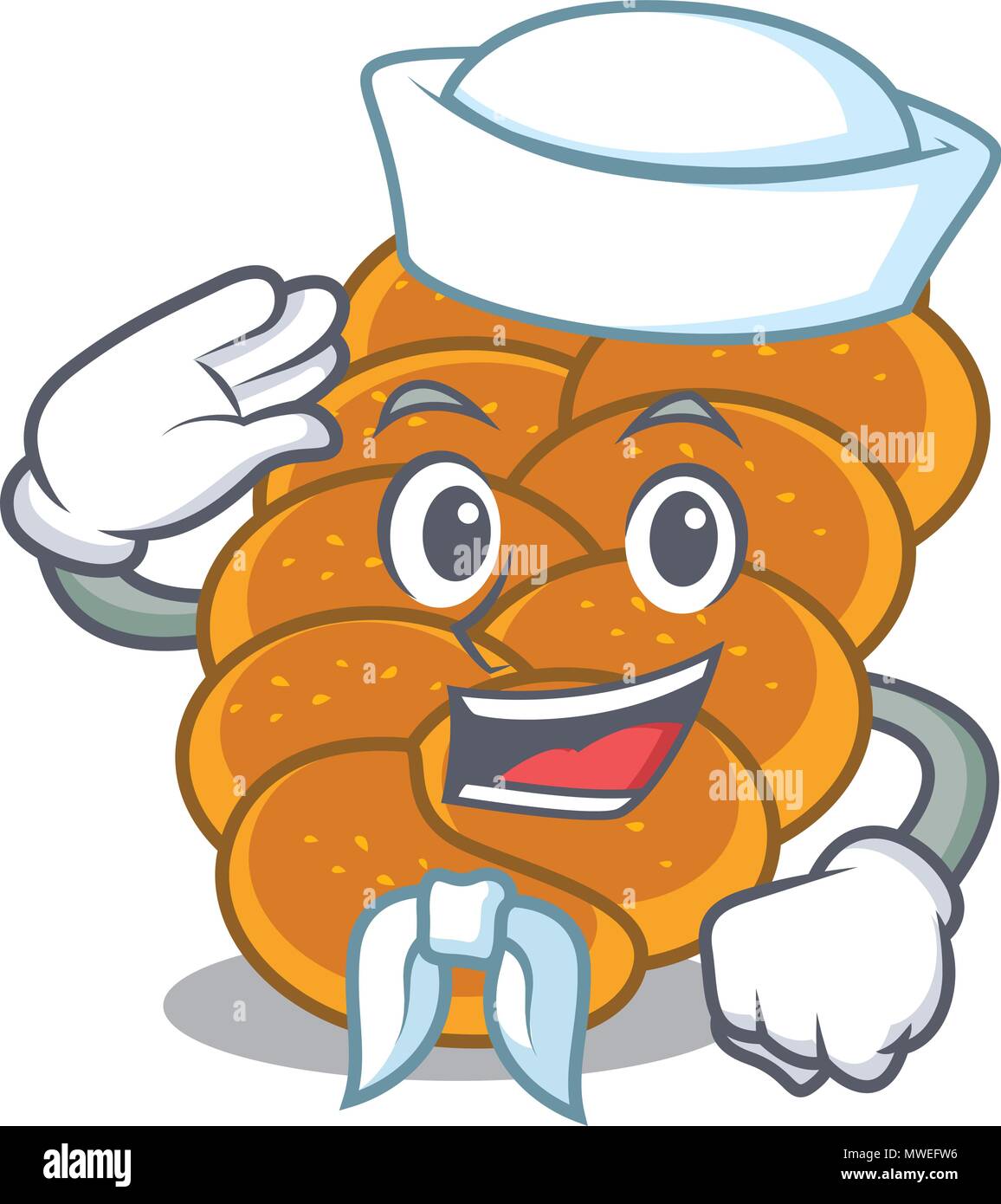 Sailor challah character cartoon style Stock Vector Image & Art - Alamy
