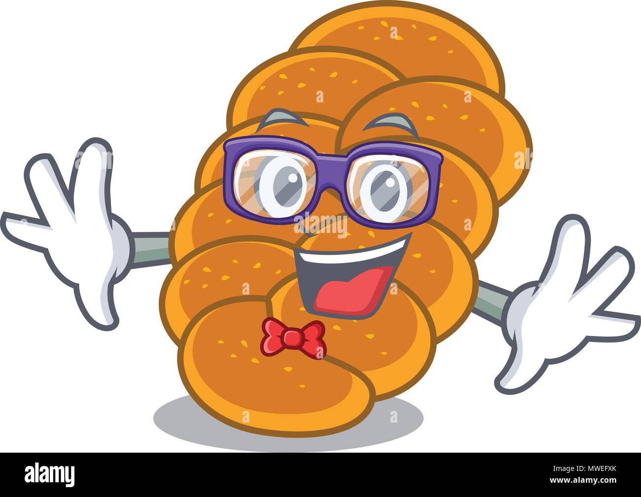 Geek challah character cartoon style Stock Vector Image & Art - Alamy